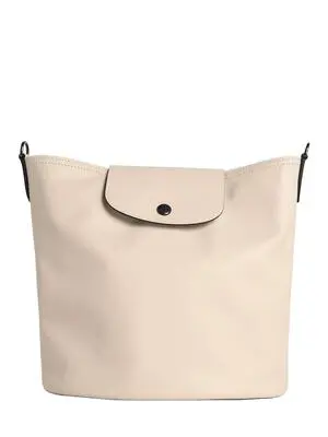 Longchamp Le Pliage Xtra Paper Leather Bucket Bag - Cream