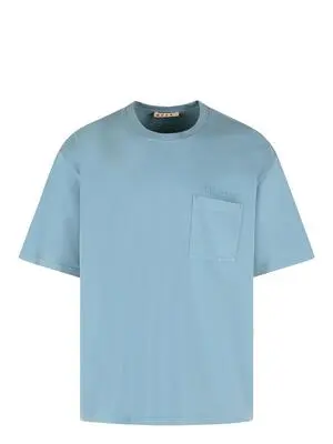 Marni Cotton T Shirt - Light Blue
