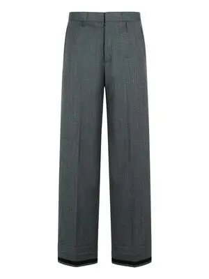 MAISON MARGIELA Wool Blend Trousers - Grey