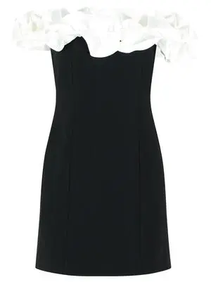 ROTATE BY BIRGER CHRISTENSEN Mini Dress With Ruffles - Black