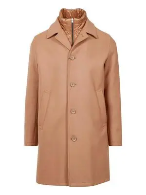 Herno Classic Button Coat - Camel