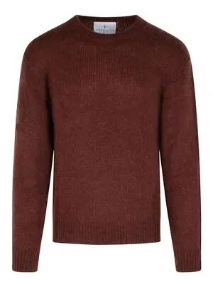 SEVEN GAUGE Alpaca Blend Crewneck Sweater - Brown