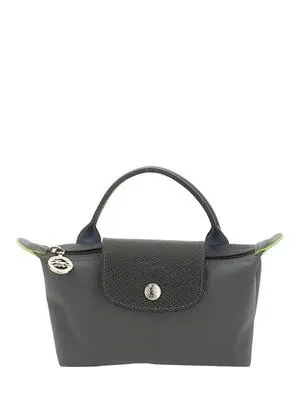 Longchamp Le Pliage Handle Pouch - Charcoal