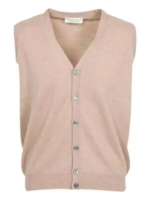 FILIPPO DE LAURENTIIS Wool And Cashmere Vest - Sand