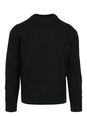 FILIPPO DE LAURENTIIS Geometric Diamond Wool Sweater - Black