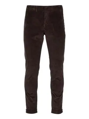 FAY Corduroy Slim Fit Trousers - Sigaro