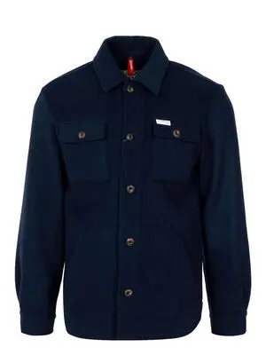 FAY Wool Blend Jacket - Blue