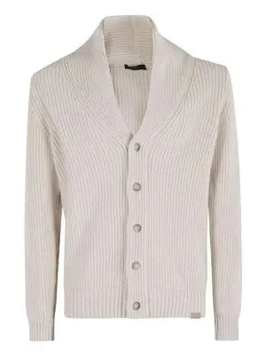 FAY Wool Knit Cardigan - Ivory