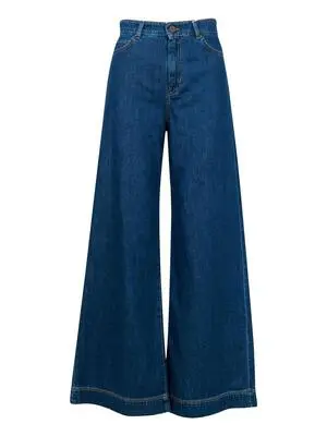 Max Mara High-waist Wide Leg Jeans - Denim Blu