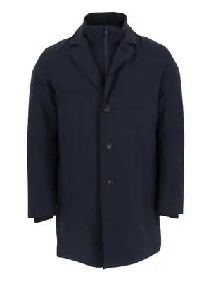 SAVE THE DUCK Byron Technical Long Coat - Blue