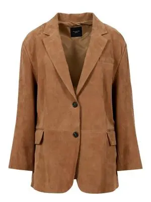Max Mara Suede Single-breasted Jacket - Deserto