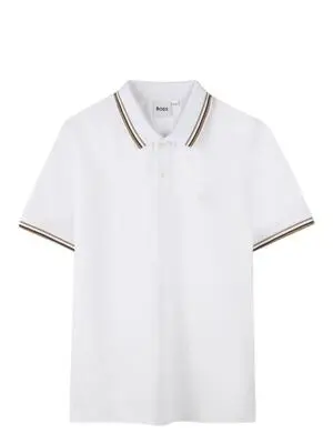BOSS Short Sleeved Polo Shirt - White