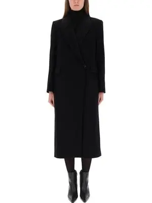 BOSS Double-breasted Midi Coat - Black