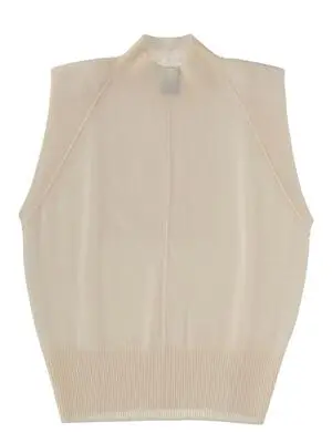 BOSS Sleeveless Cashmere Top - White