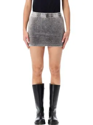 Alexander Wang Mid Rise Mini Skort - Washed Alloy