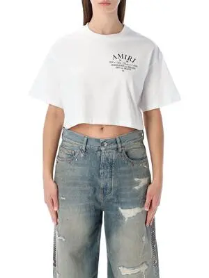 Amiri Arts District Cropped Tee - White