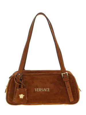Versace Tag Shoulder Bag - Brown