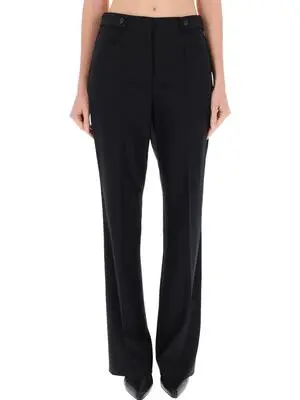 BOSS Striped Bootcut Trousers - Black