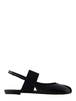 MAISON MARGIELA Leather Slingback Sandals - Black