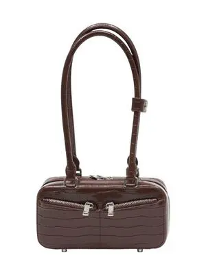SELF-PORTRAIT Mini Leather Shoulder Bag - Brown