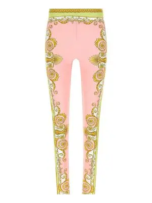 Versace Spring Barocco' Leggings - Pink