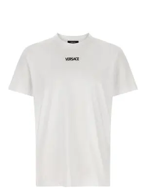 Versace Logo' T Shirt - White