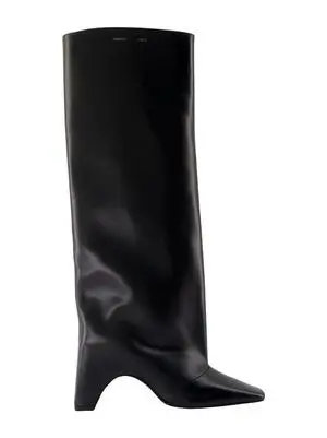 Coperni Cowboy Leather Boots - Black