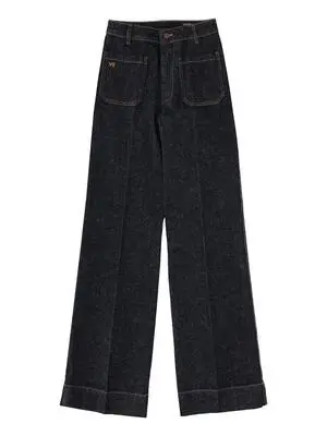 Victoria Beckham Alina Wide Leg Jeans - Blue