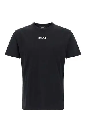 Versace Logo' T Shirt - Black