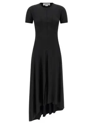 Victoria Beckham Zipped Front Midi Dress - Black