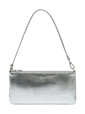 COURREGES Shoulder Bag Leather - Silver