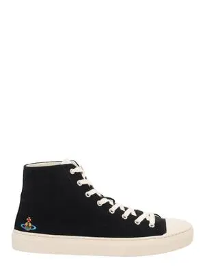 VIVIENNE WESTWOOD High Top Plimsoll Sneakers - Black