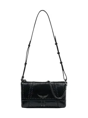 Zadig&Voltaire Rocky Ii Vintage Leather Shoulder Bag - Black