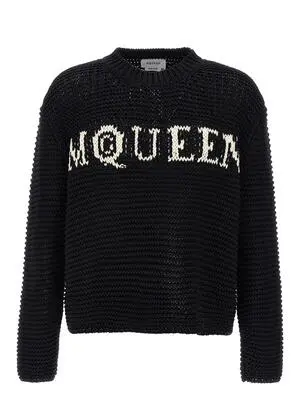 Alexander McQueen Logo Sweater - White/black