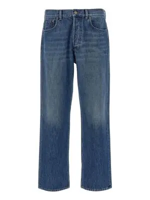 Valentino Garavani Five-pocket Straight Leg Jeans - Blue