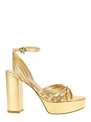 GIANVITO ROSSI Rita Platform Sandals - Gold