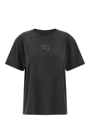 Alexander Wang Hotfix Logo T-shirt - Black
