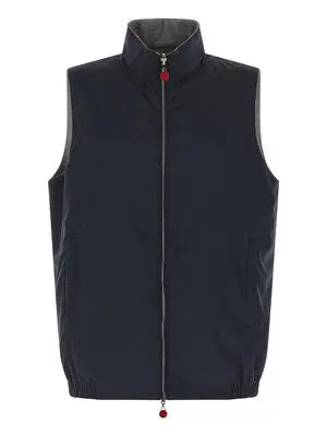 Kiton Double Face Nylon Vest - Blue