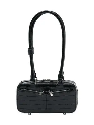 SELF-PORTRAIT Mini Leather Shoulder Bag - Black