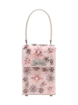 SELF-PORTRAIT Embellished Mini Bag - Pink