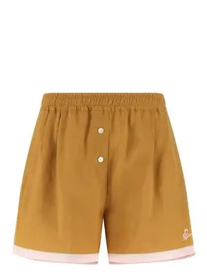 Marni Linen Boxer Shorts - Yellow