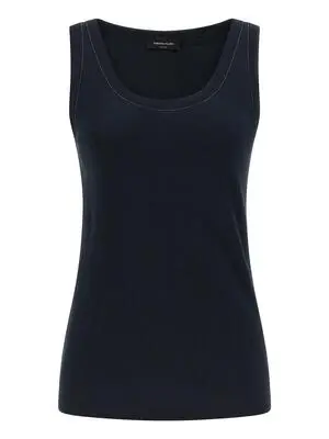 Fabiana Filippi Sleeveless Cotton Blend Top - Blue