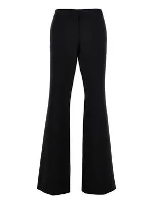 Moschino Flared Crepe Trousers - Black