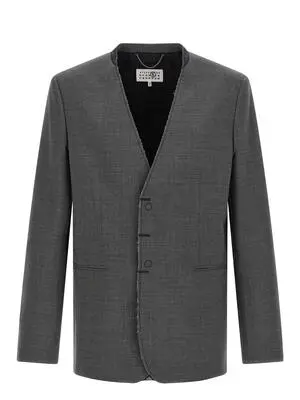 MAISON MARGIELA Wool Blazer - Gray
