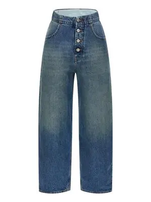 MAISON MARGIELA Straight Leg Jeans - Light Blue