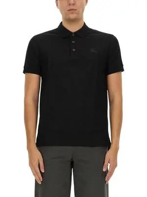 Burberry Cotton Pique Polo - Black