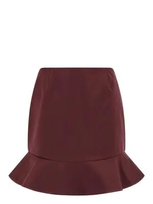 Remain Birger Christensen Flounced Mini Skirt - Bordeaux