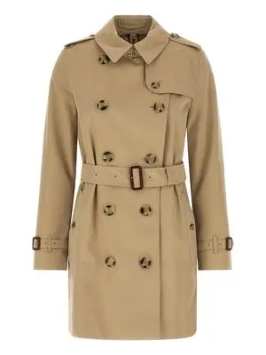 Burberry The Kensington Short Trench Coat - Beige