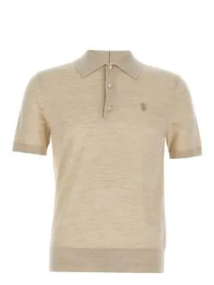 Burberry Wool Polo Shirt - Beige