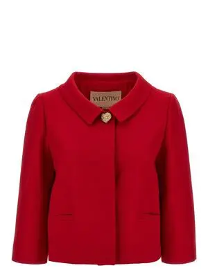 Valentino Garavani Crepe Couture Blazer - Red